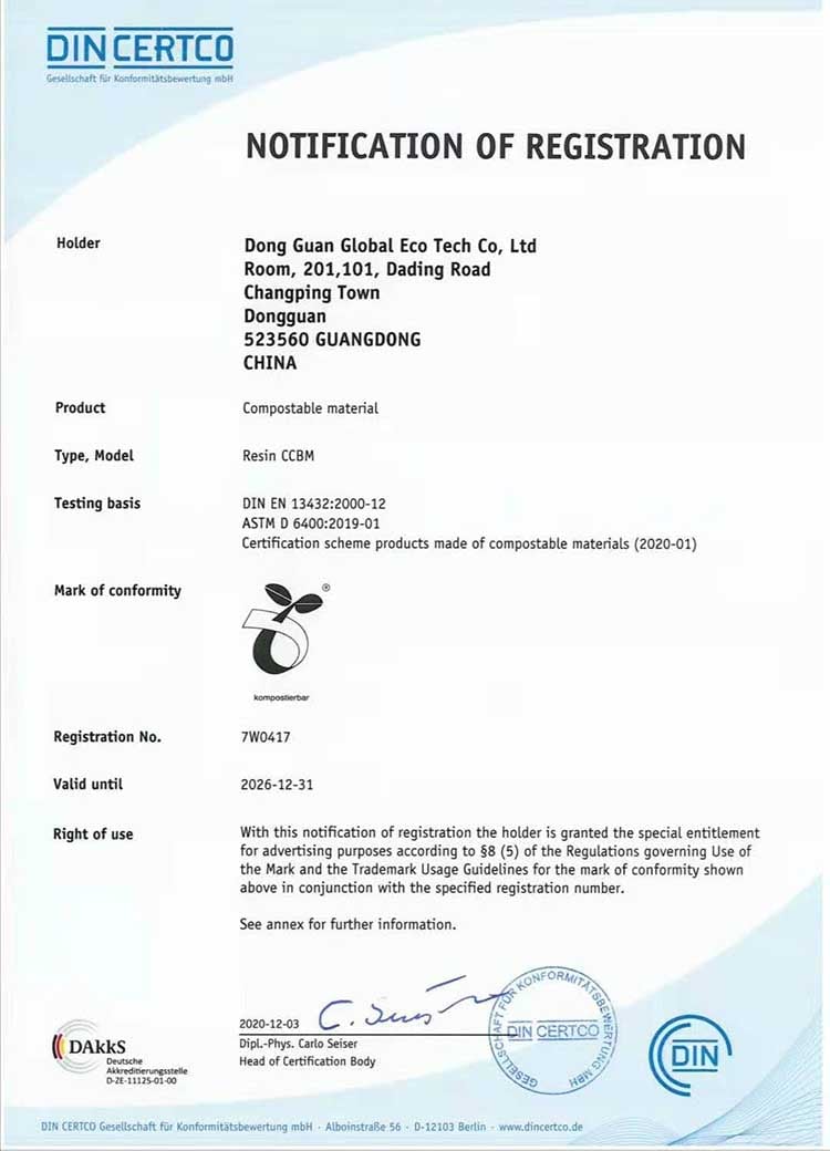 100% Eco-friendly Compostable Packaging Standup Pouch with BOPLA/PLA ...