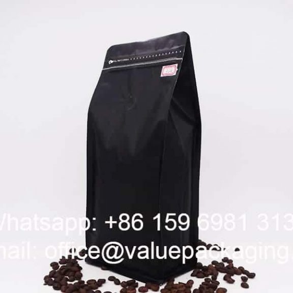 1kg Matte White box bottom roasted cafe beans bag package – Bruce Dou