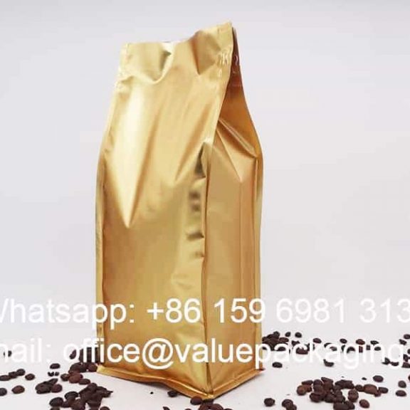 1kg Matte White box bottom roasted cafe beans bag package – Bruce Dou