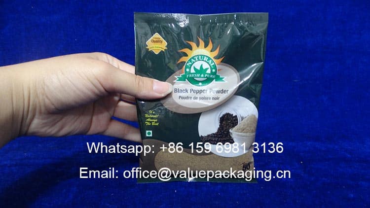 What’s the foil materials of 50 grams black pepper powder sachet ...